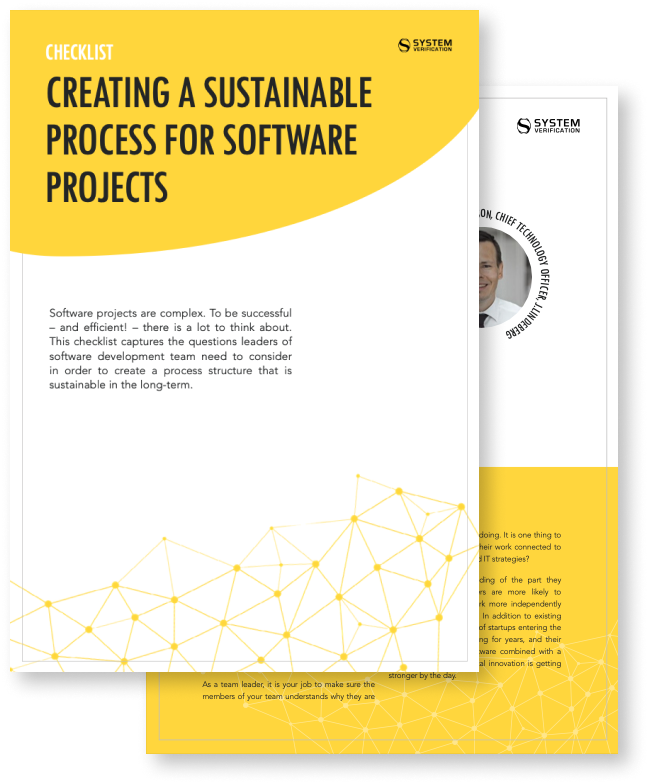 Checklist for creating a sustainable process structure